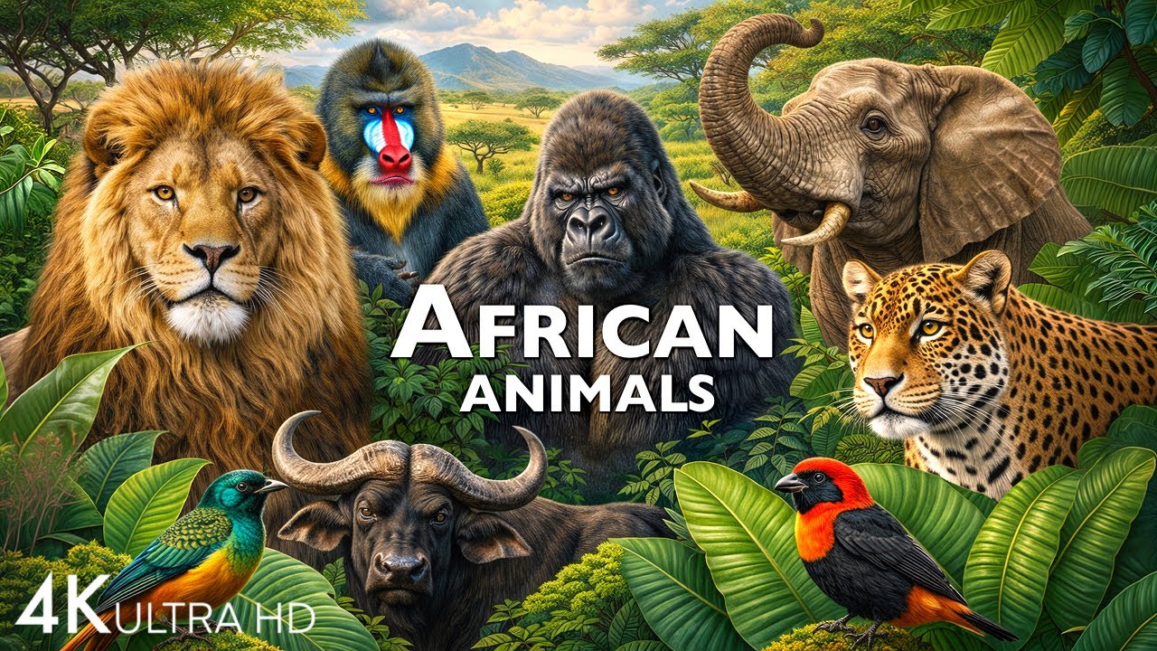 AFRICAN ANIMAL DISCOVERY / 60FPS 4K ULTRA HD #4K #ANIMALS - YouTube