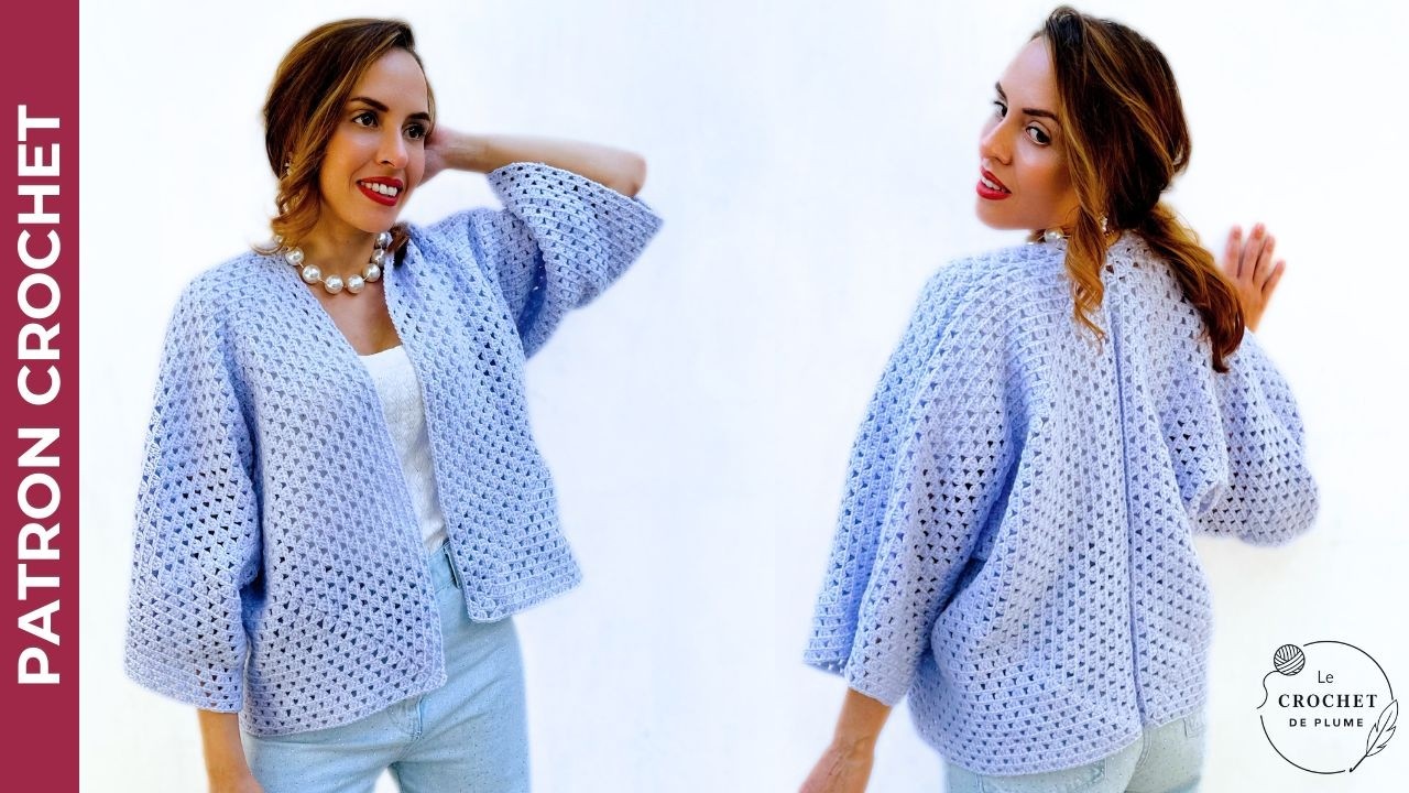 Veste hexagone au crochet facile 🧶 Modèle débutant à intermédiaire ...