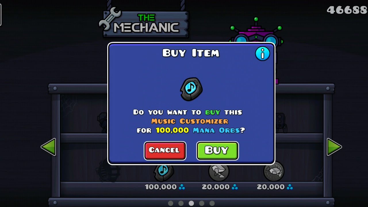Buying everything at 'The Mechanic' [Geometry Dash 2.2] - YouTube
