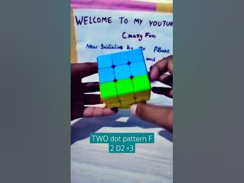 how to make two dots pattern on RUBIK'S cube | two dot pattern kaise banaye Rubik's cube par 👍🏻 ...