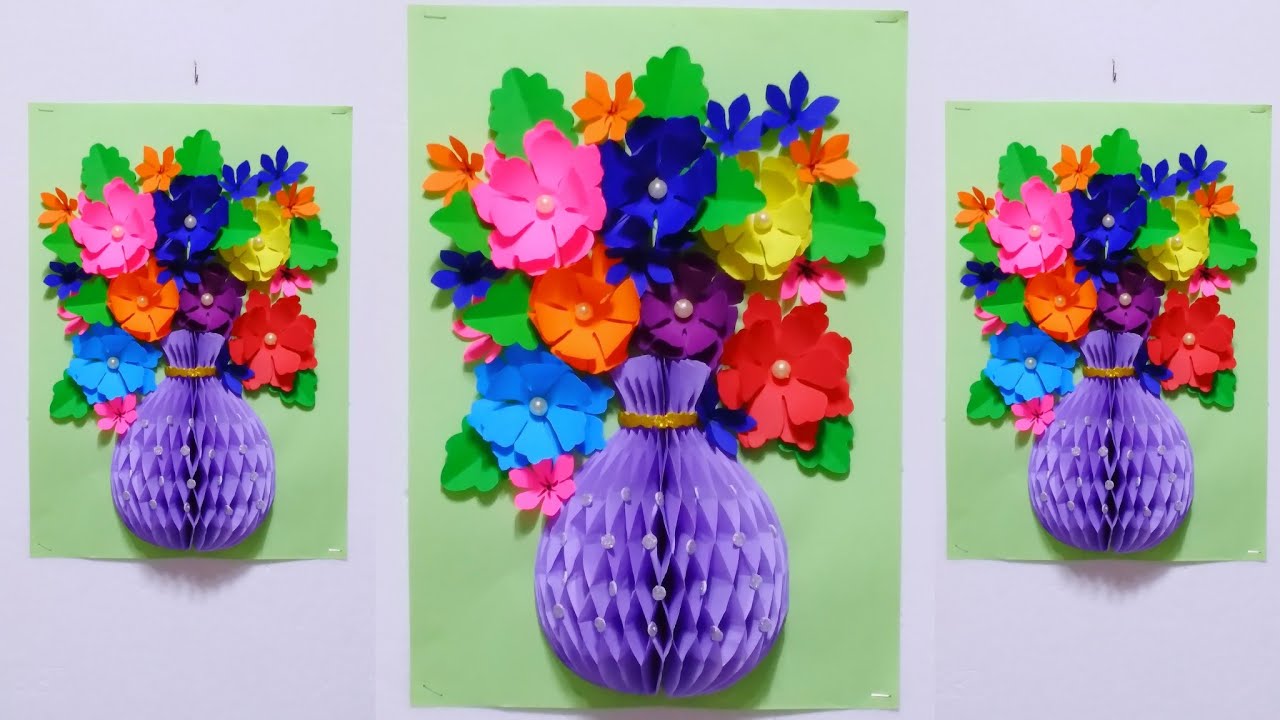 A4 biththi sarasili mal nirmana / How to make beautiful paper flowers ...
