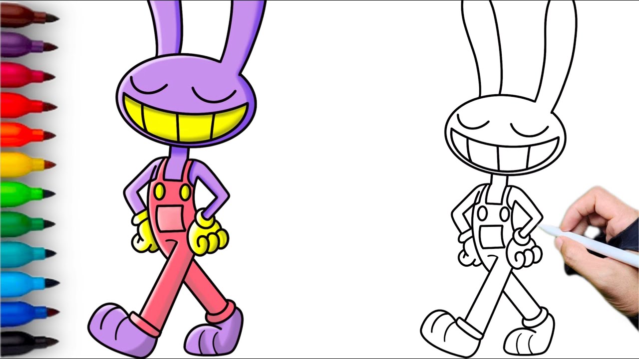 How to Draw JAX | THE AMAZING DIGITAL CIRCUS Cute Drawing Tutorial ...