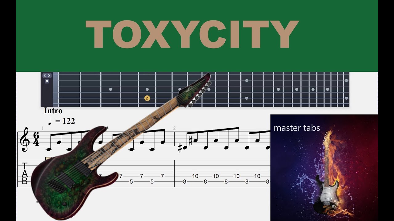 TOXICITY | #systemofadown | GUITAR Tab | TUTORIAL#Mastertabs# ...