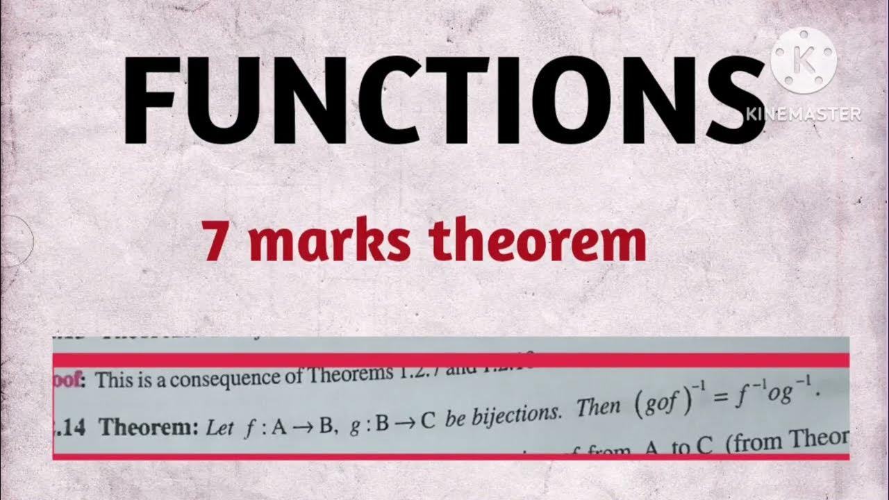 Functions|mathematics-1A 7 marks| intermaths@srimathworld - YouTube