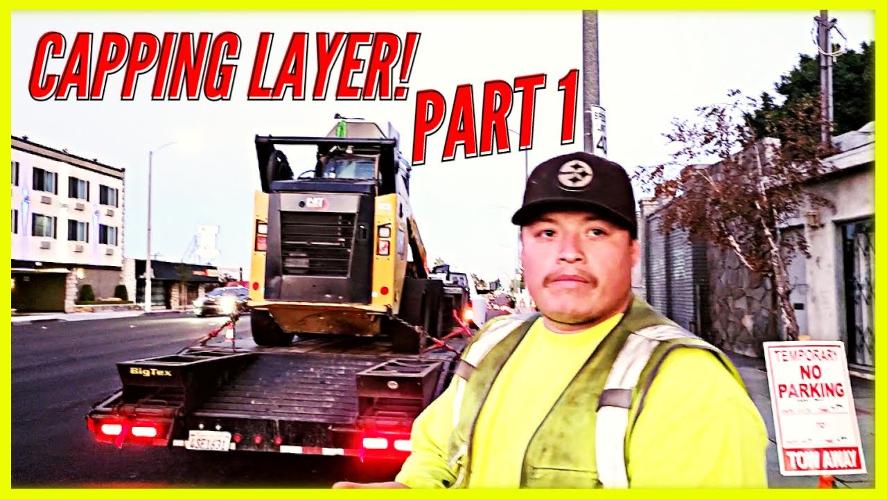 USA - CENTINELA AVE. ROAD CONSTRUCTION - ASPHALT CAPPING LAYER - PART 1 ...