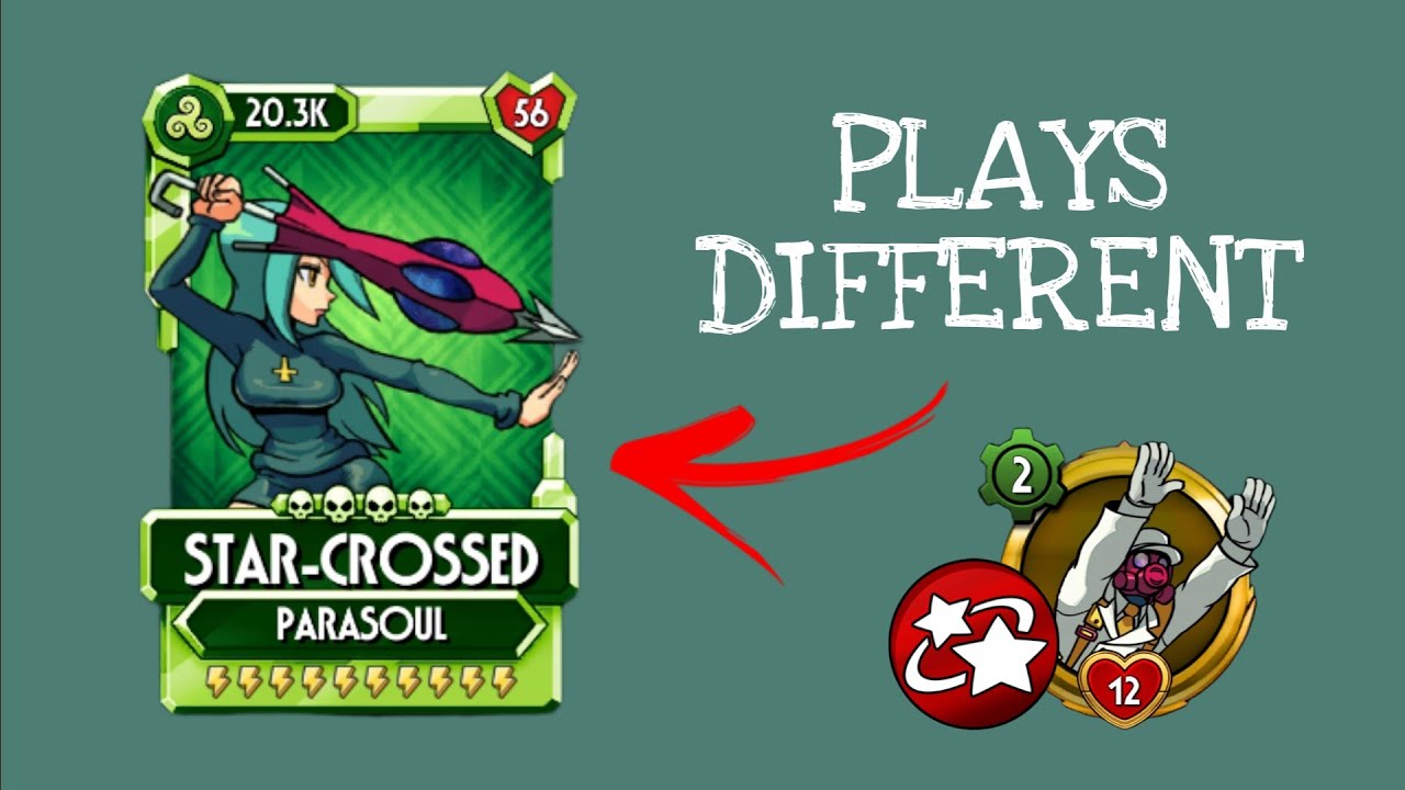 STAR-CROSSED Parasoul showcase, skullgirls mobile - YouTube