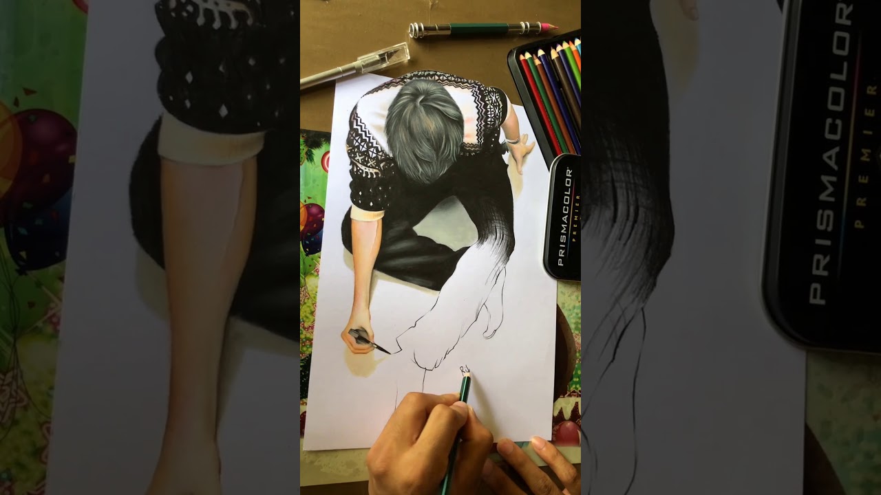 3D drawing using color pencils ️ ️ - YouTube