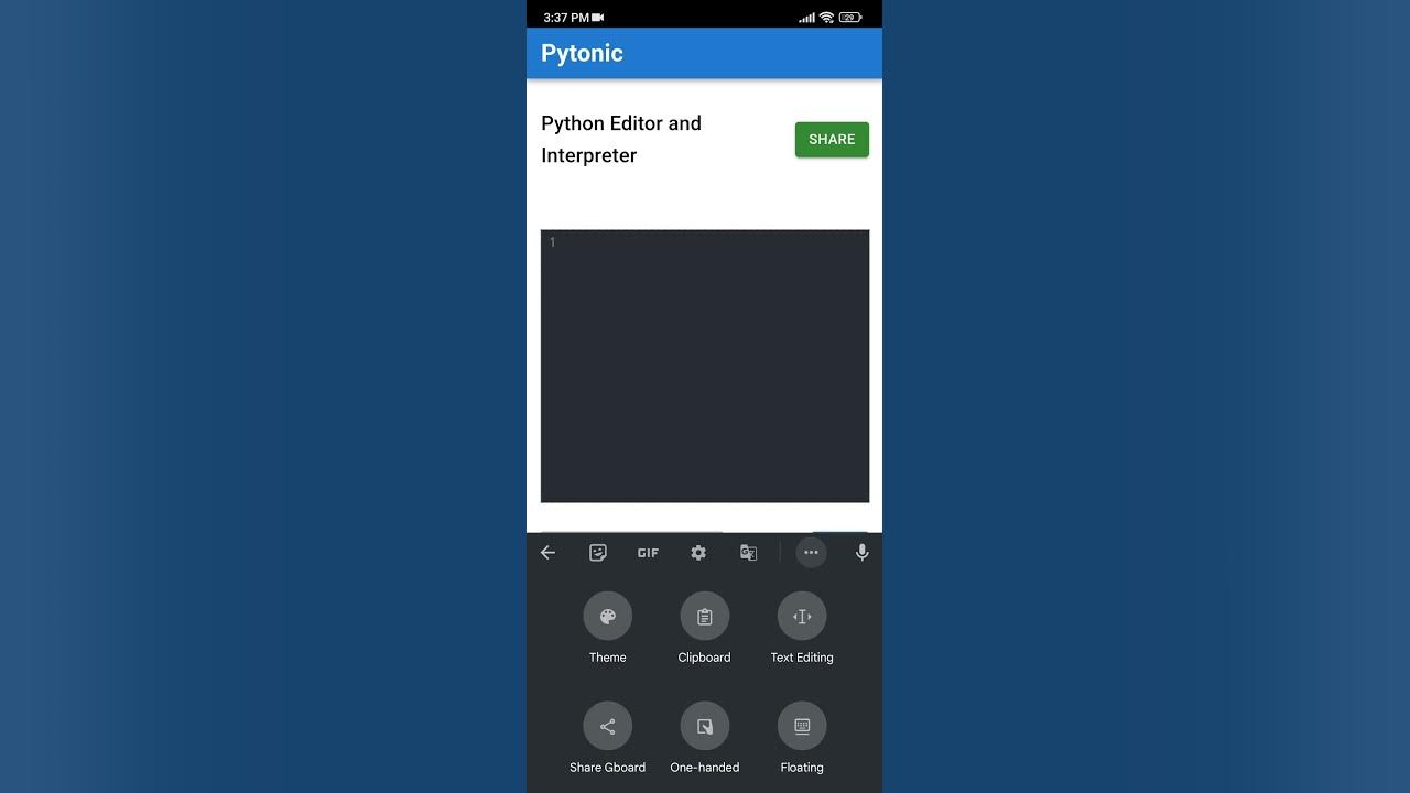 Run python code offline on your android phone pytonic app demo - YouTube
