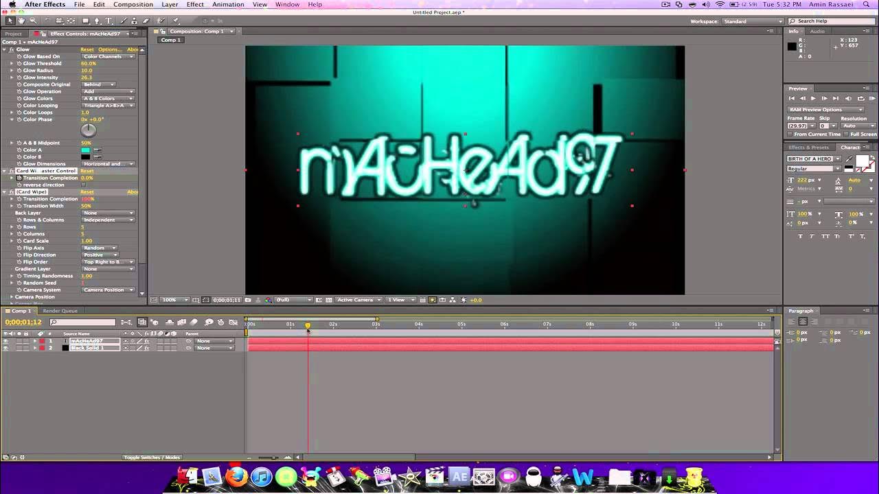 How To Make An Intro In After Effects CS4 CS5 (for beginners - YouTube