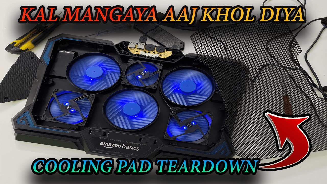 gaming cooling pad teardown & modification - amazon basics how to ...