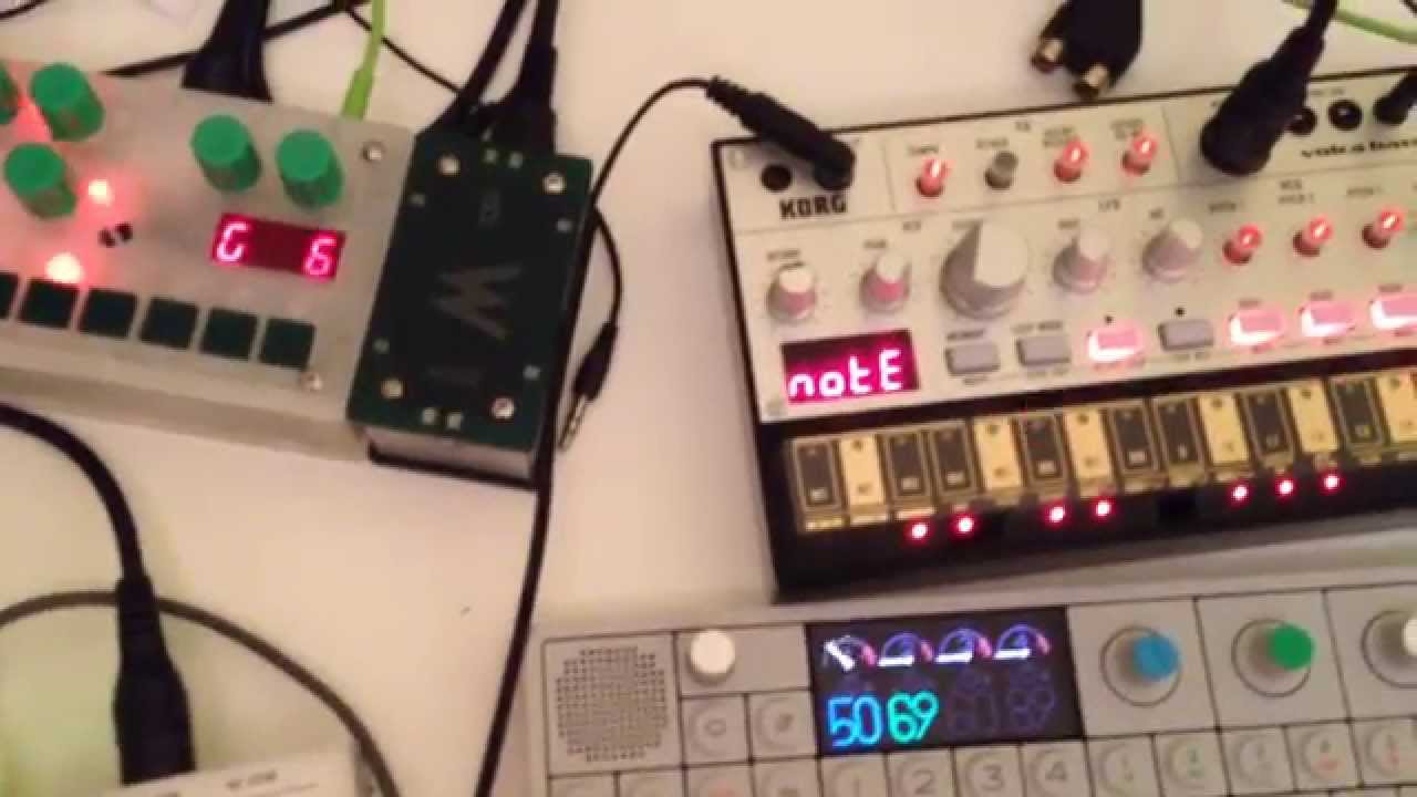 Midi Sync of OP-1 + MicroGranny2.0 + VolcaBass - YouTube