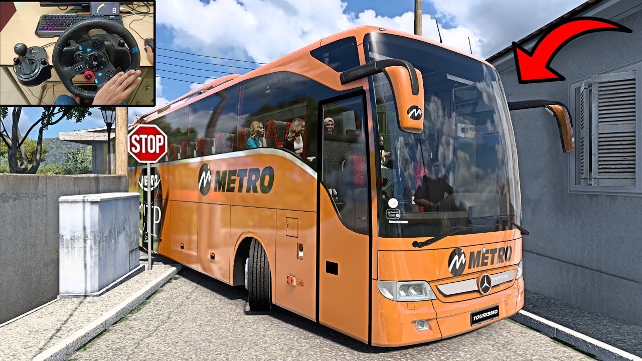 Smooth Bus driving through Fabulous places in Ionian Island | Bus ...