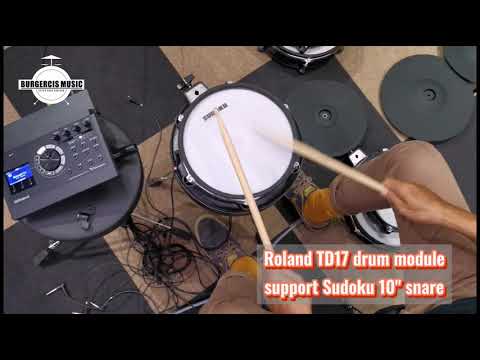 Roland TD17 module support Sudoku 10" electronic snare - YouTube