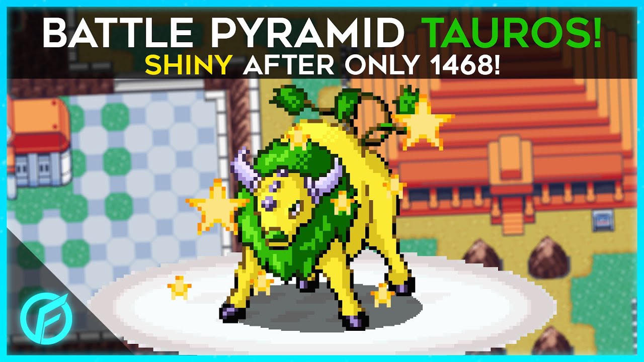 SHINY BATTLE PYRAMID TAUROS! After Only 1468 REs! - Pokémon Emerald ...