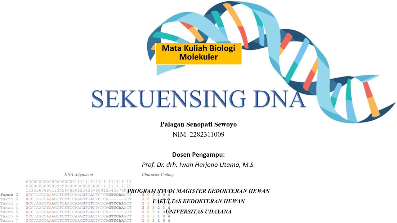 Kuliah S2 Kedokteran Hewan UNUD: Sekuensing DNA - YouTube