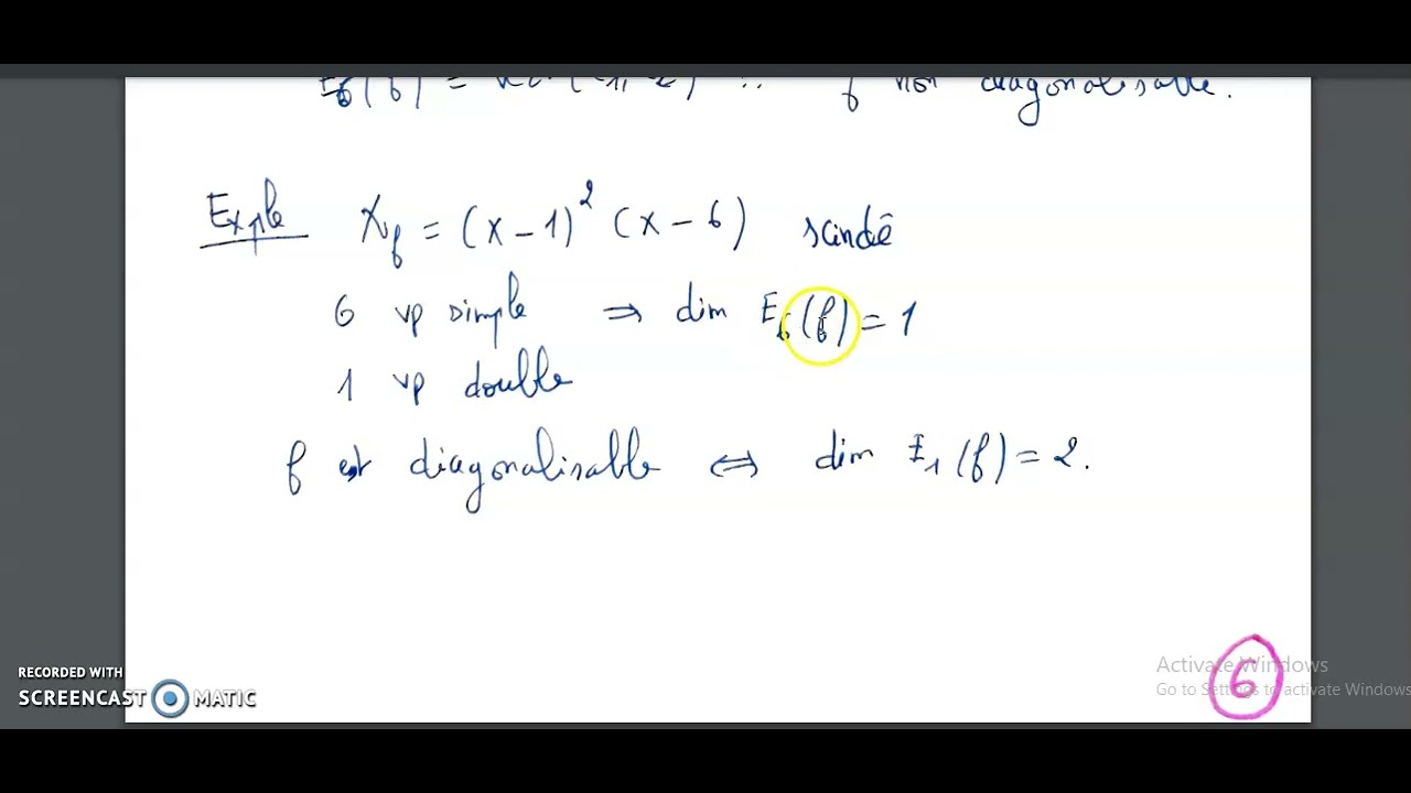 réduction des endomorphismes 3 - YouTube