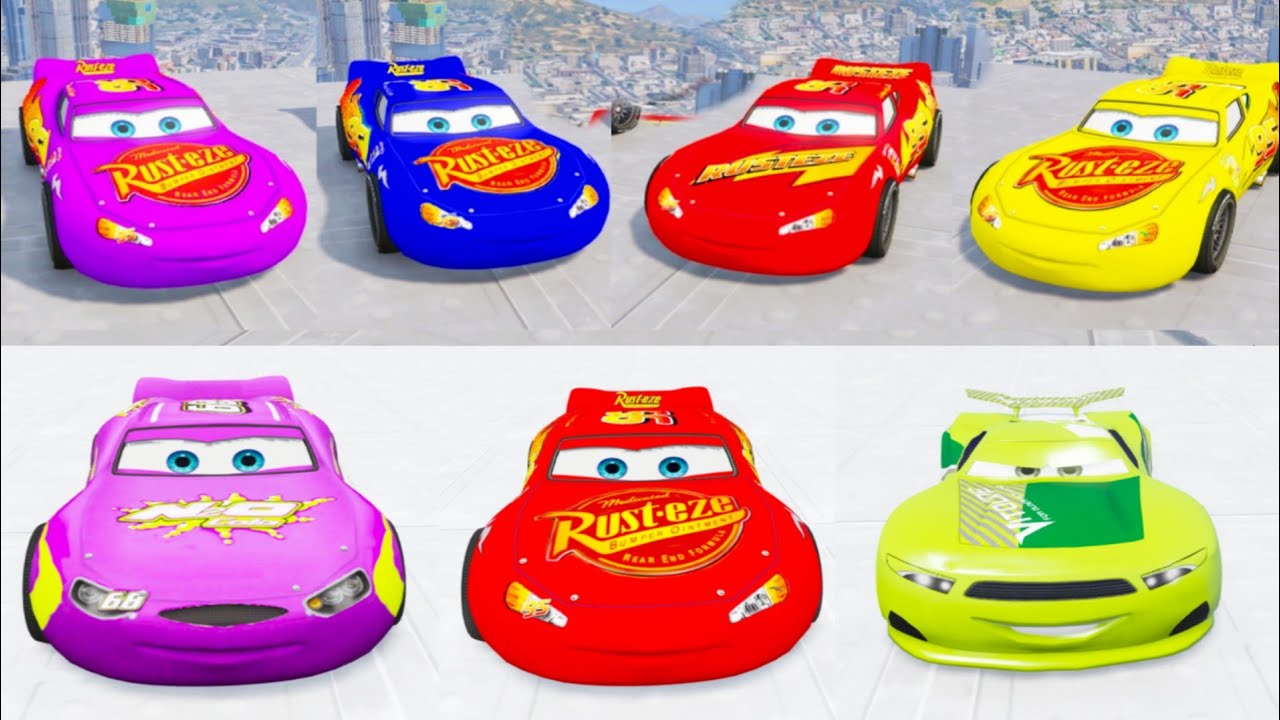 Cars 3 Jumping in to water GTA V Disney Cars Stunts Challenges #19 ...