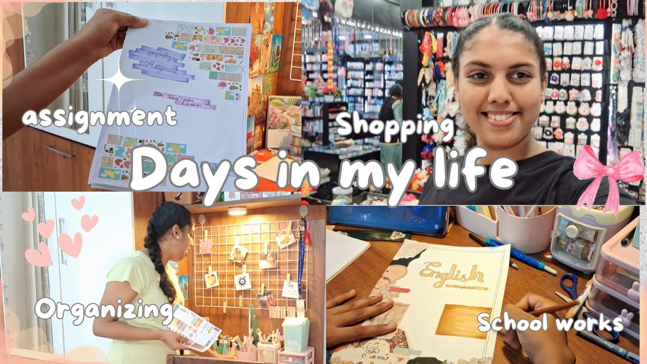 Days in my life | school assignments | organizing | shopping - YouTube