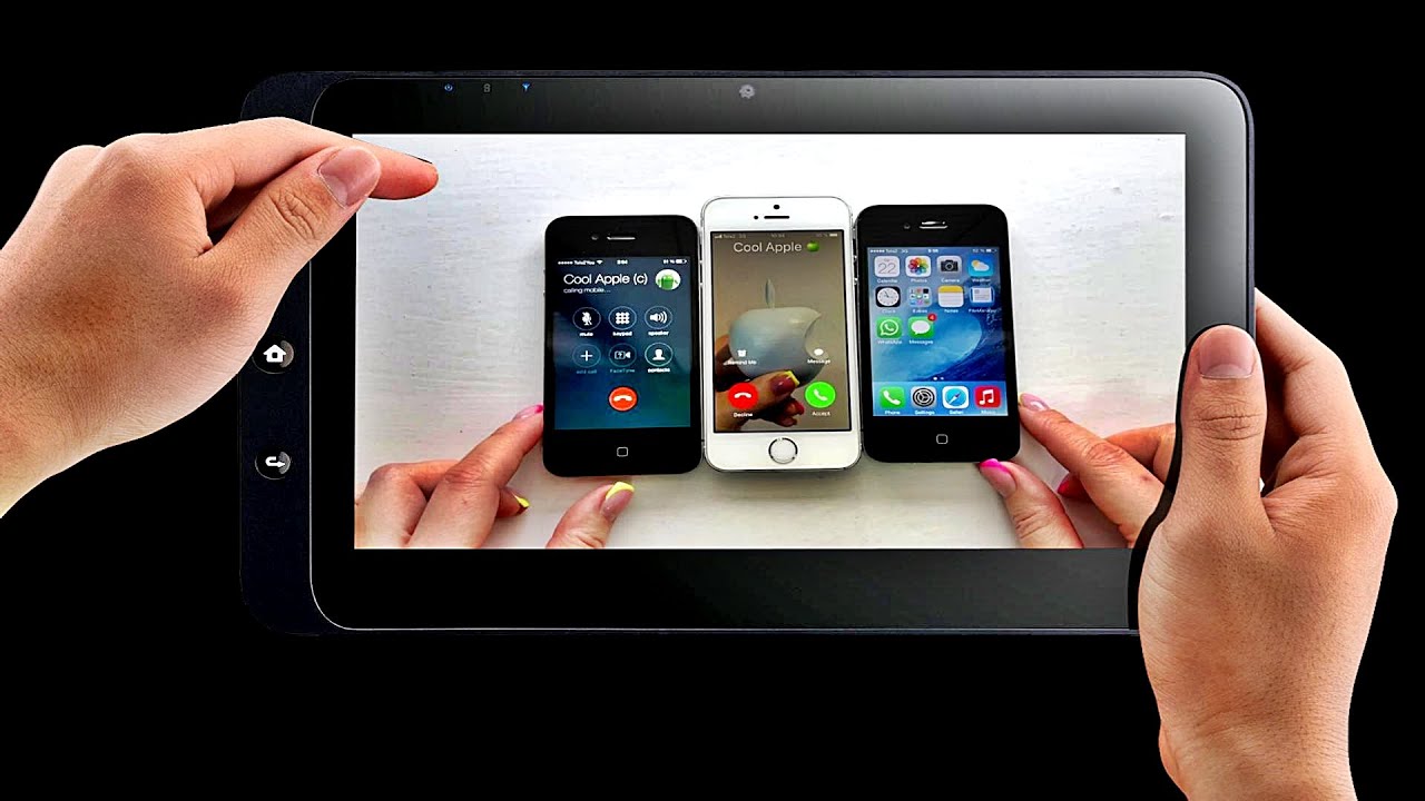 Conference calling iphone on tablet / Various incoming calls - YouTube