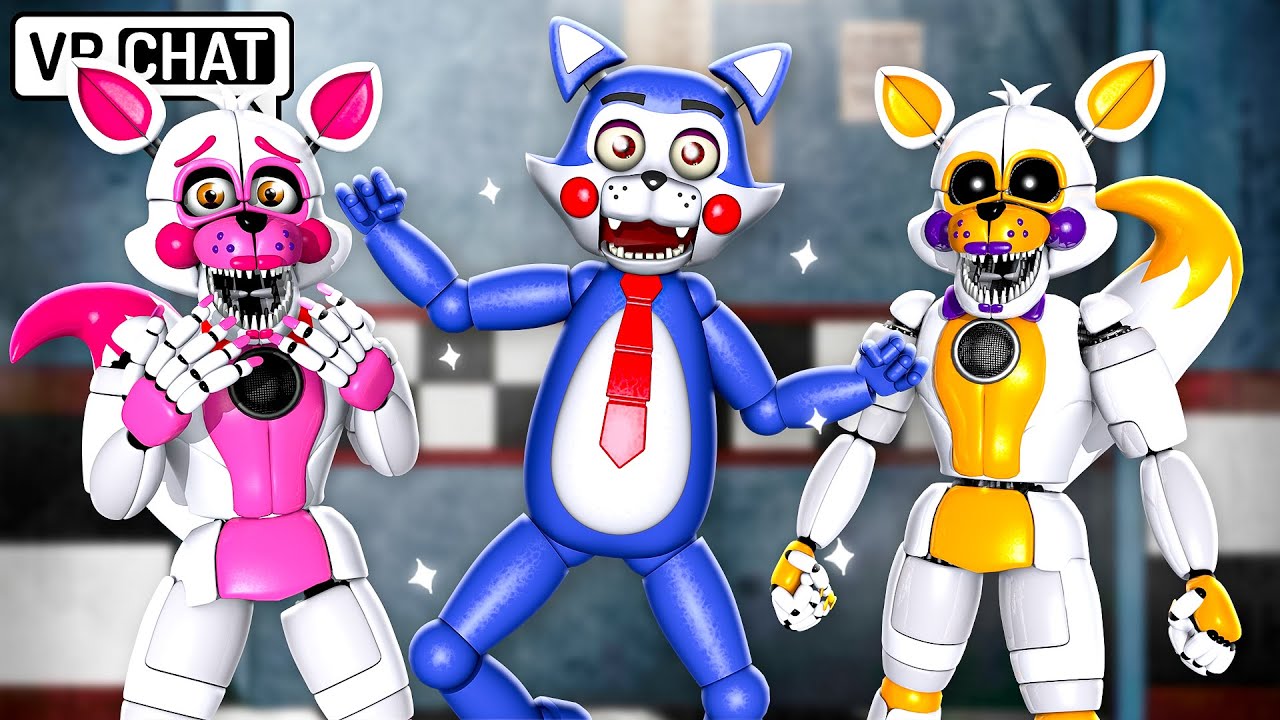 Funtime Foxy Meets Adventure Candy The Cat In VR Chat - YouTube