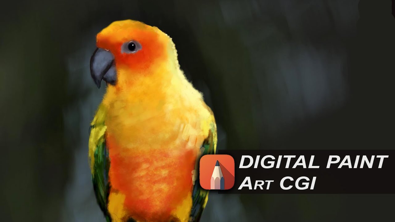 Bird Parrot Digital Painting | Digital Drawing |Speedart| Autodesk ...