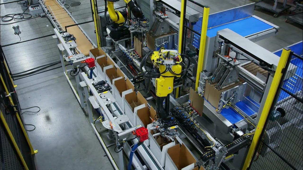 Robotic Partition Inserting with Glue Application & Auto Tool Change by Pearson Packaging ...