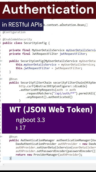 Authentication In Restful Apis Springboot🧐🤯😇springboot3 Java17 Jwt Youtube