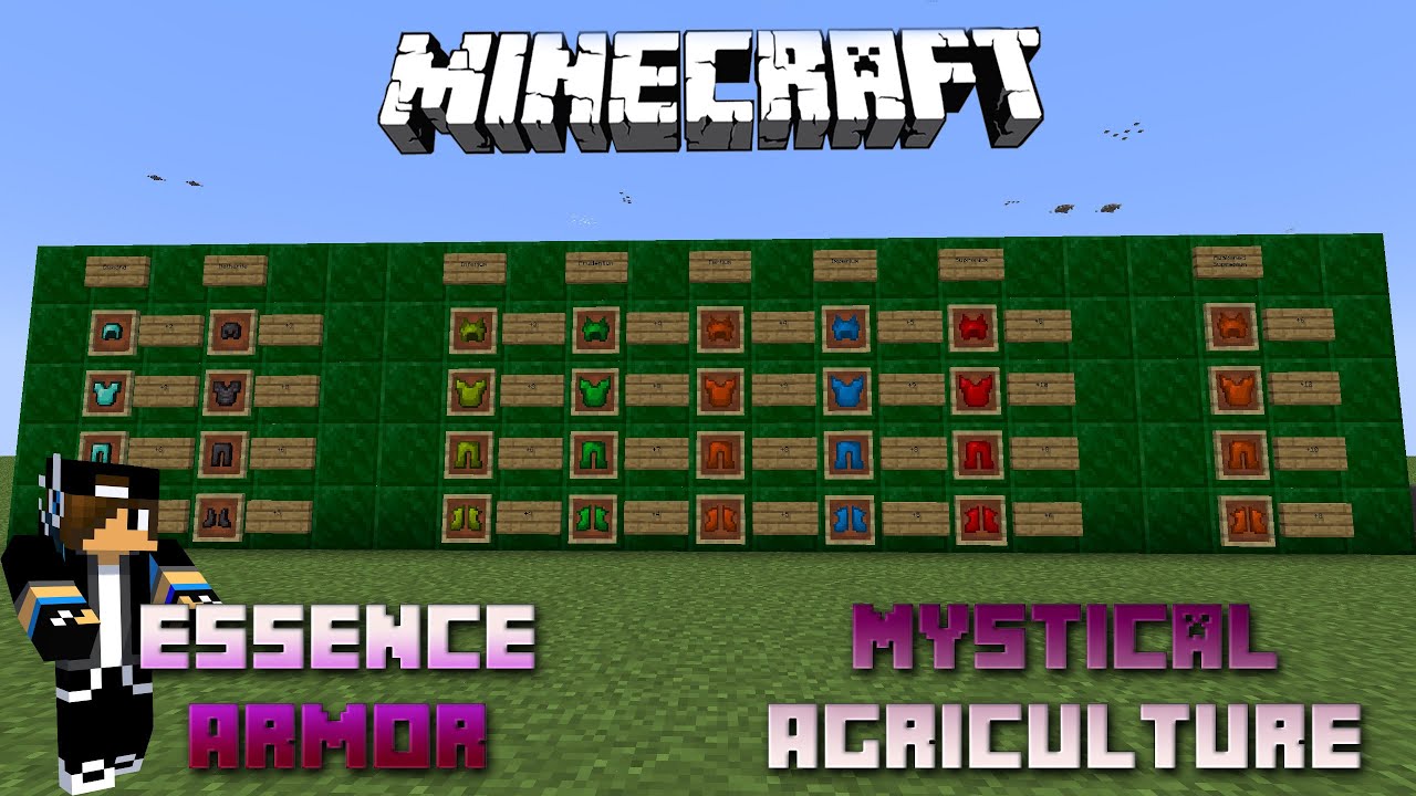 Essence Armor 🍎🪴🍋 Minecraft Mystical Agriculture Tutorial 🍎🪴🍋 English 🍎 ...