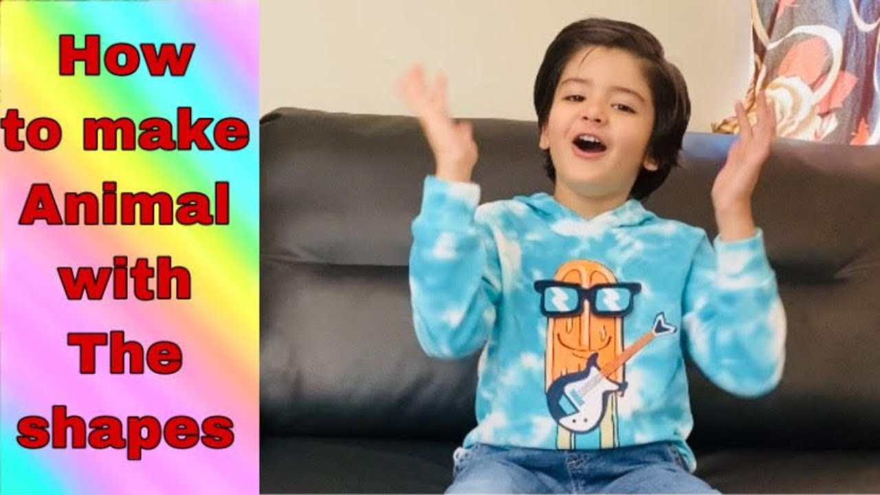 How to make Animals with Shapes| How to teach Toddlers | Pre school ...