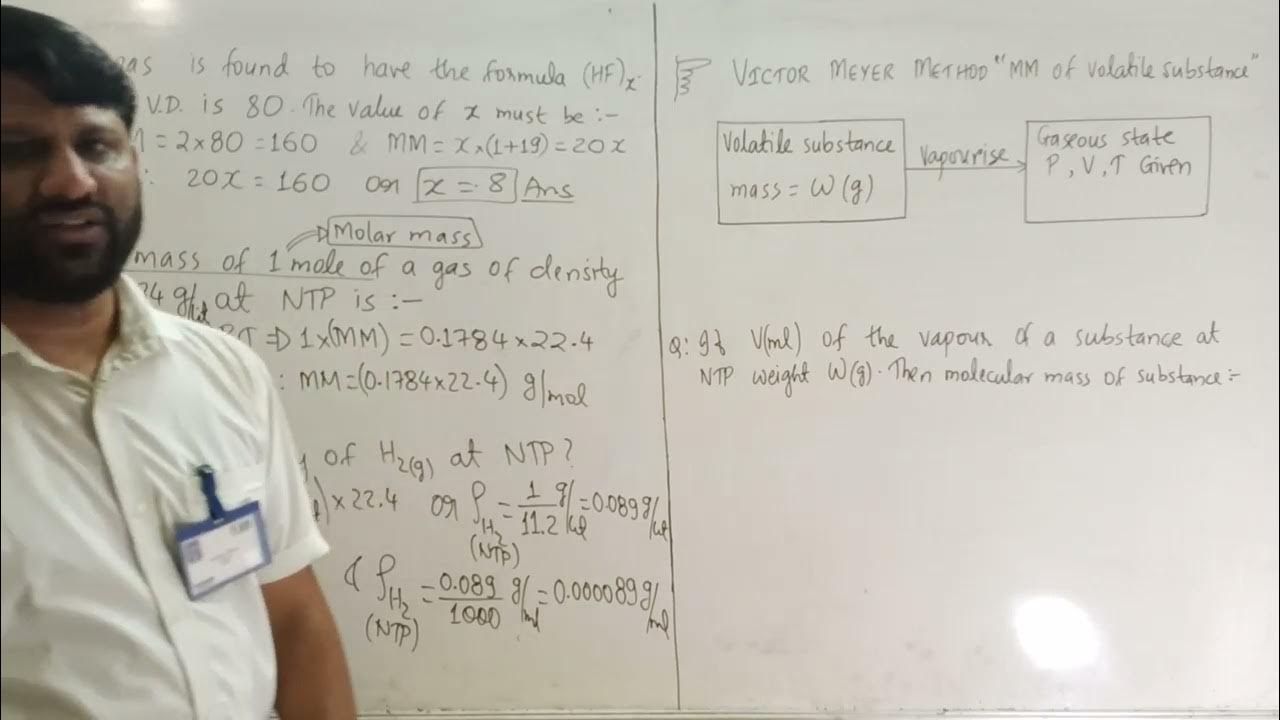 Mole Concept Part - 20 ( PM = dRT And Problem On It ) - YouTube