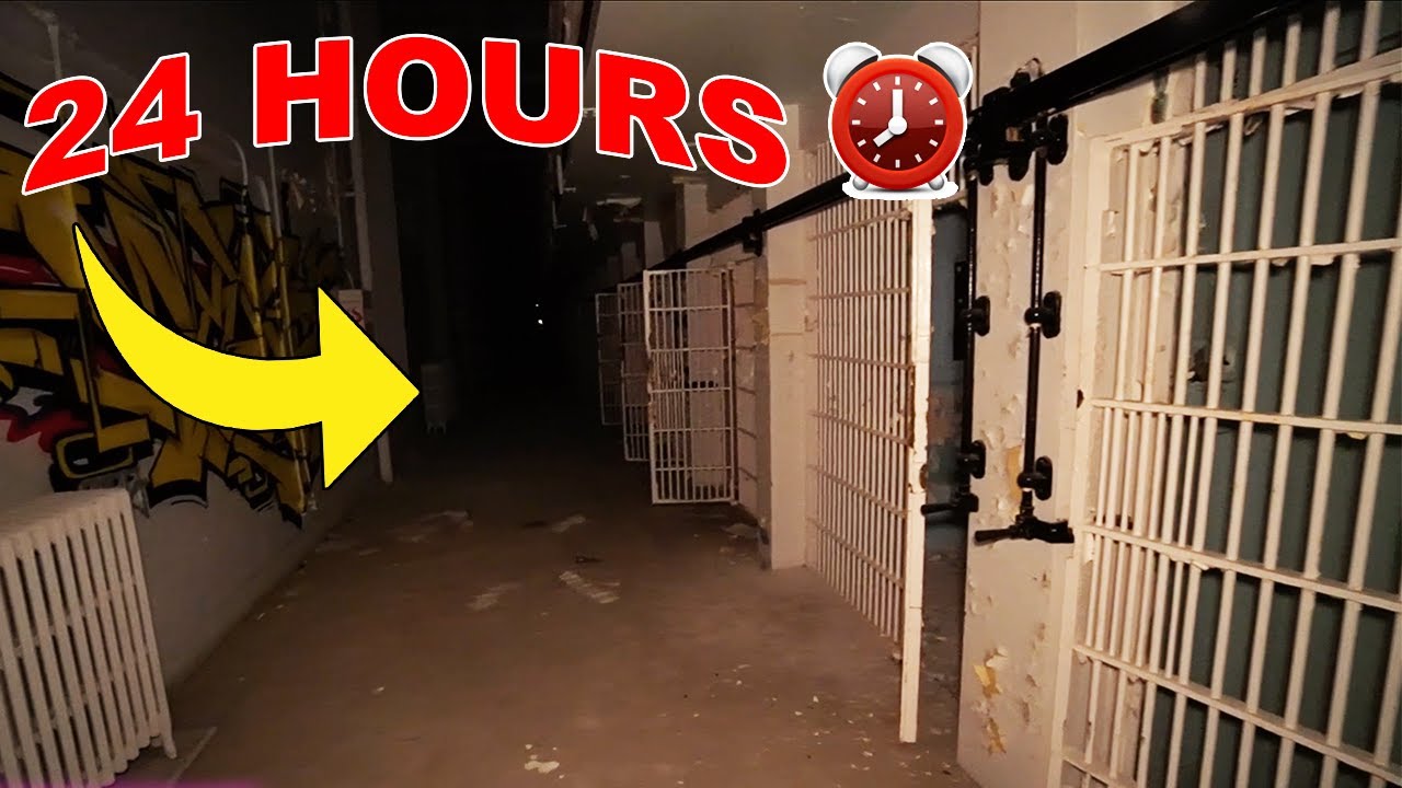 (Part2) 24 HOUR OVERNIGHT IN HAUNTED PRISON PARANORMAL CAUGHT ON CAMERA ...