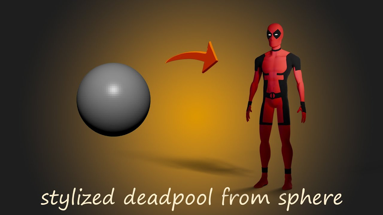 "Deadpool (stylized) ZBrush sculpting: Watch the Magic Unfold!" - YouTube