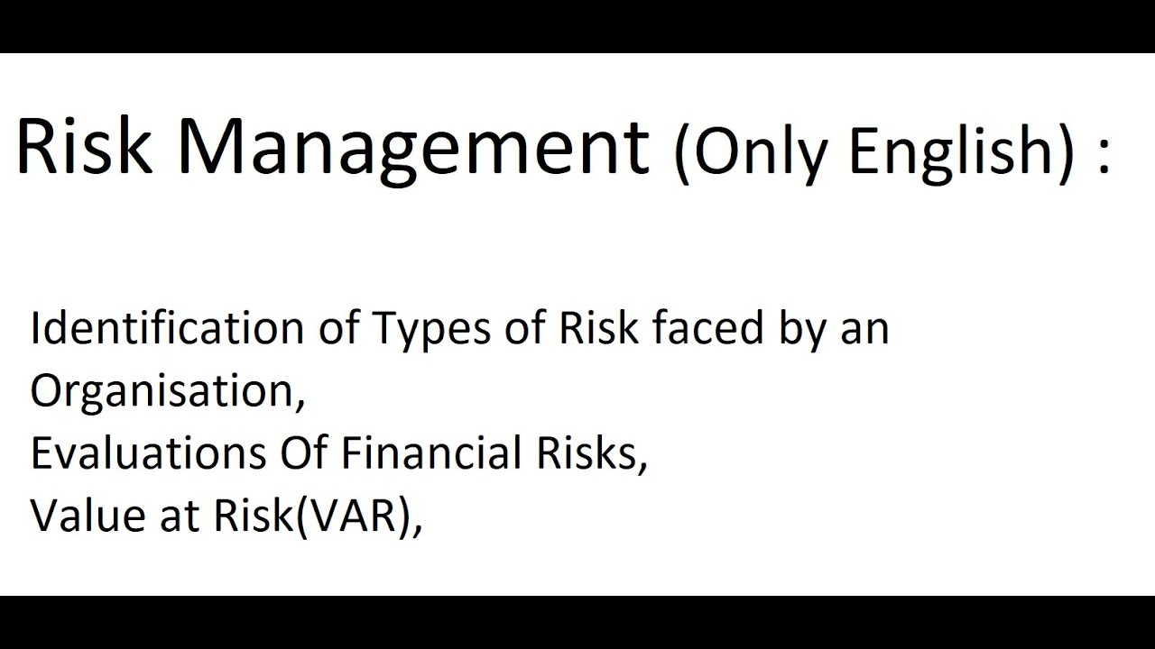 Risk Management Concepts. - YouTube