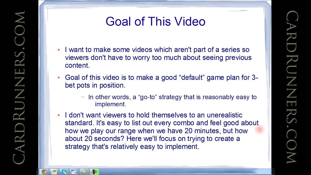 Matthew Janda Default 3-Bet Pot Strategies IP, Part 1, CardRunners 02. ...