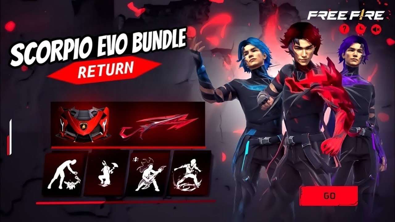 Scorpio Evo Bundle (Confirm Date) 🤩💥 Old Pumpkin Xm8 Skin Return ff ...