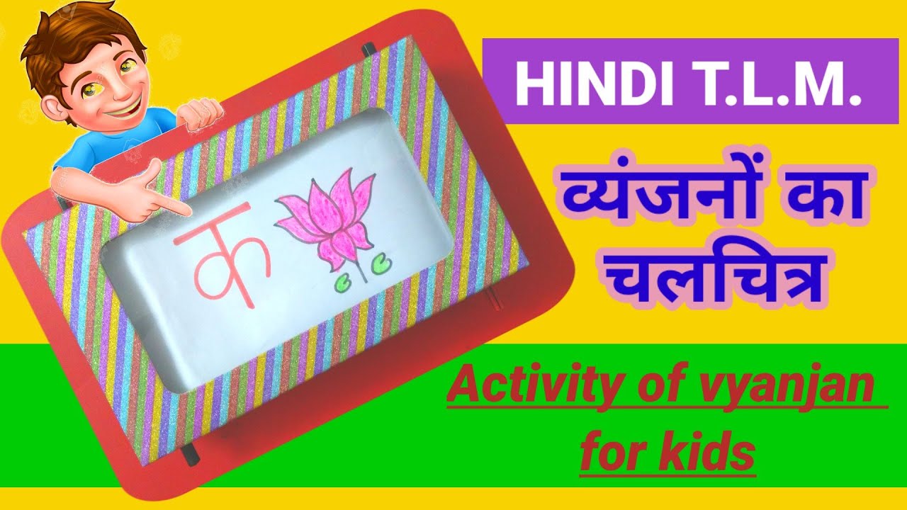 HINDI T.L.M., व्यंजनों का चलचित्र, Activity of vyanjan क से ज्ञ ...