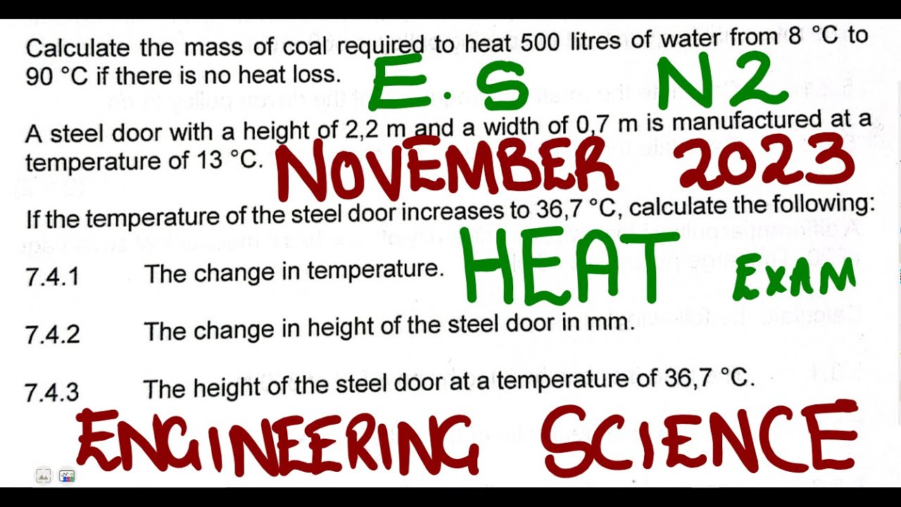 Engineering Science N2 Heat November 2023 @mathszoneafricanmotives ...