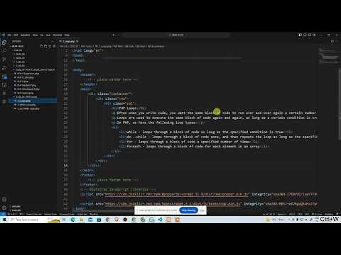 PHP Loops 22.02.24 - YouTube