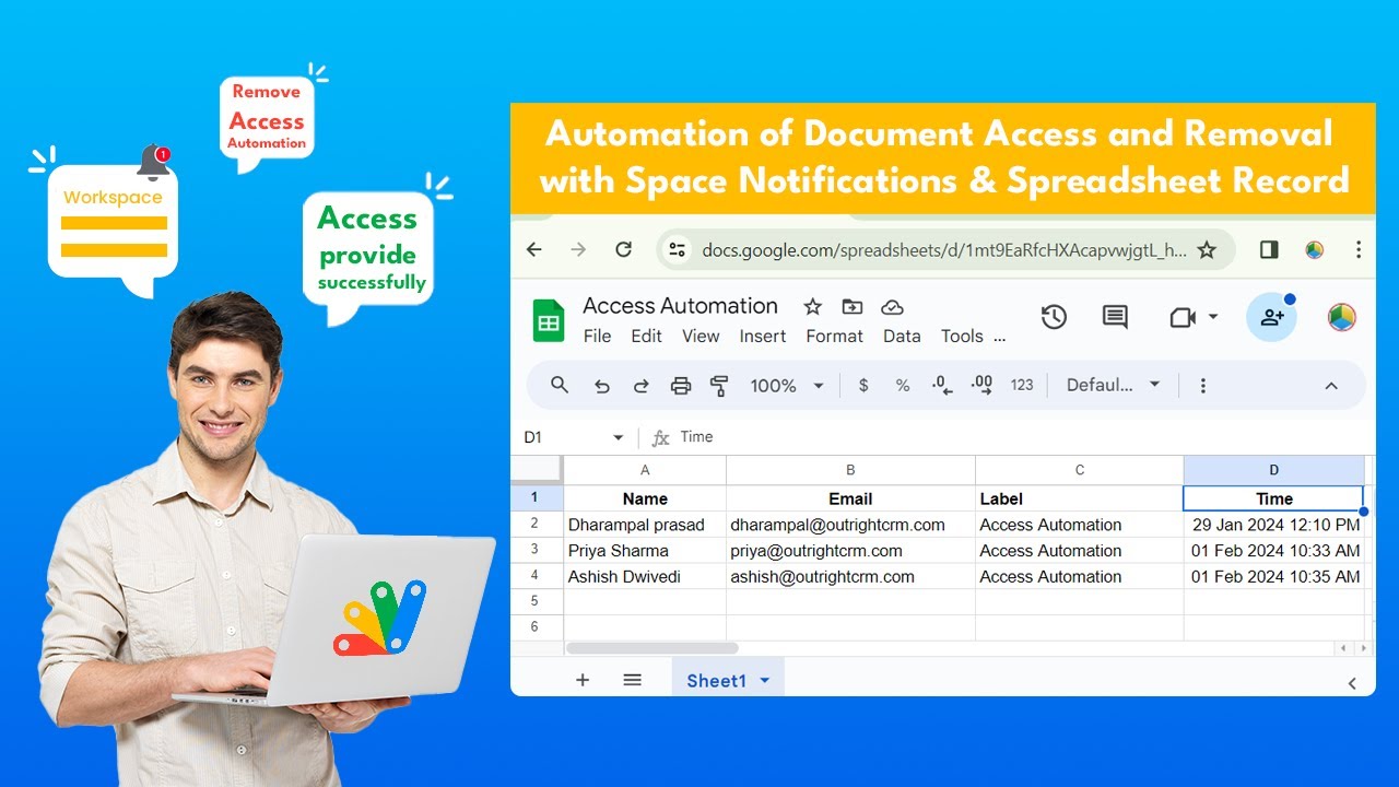 Auto-Access & Smart Alerts in Space & Sheets:Free Apps Script with ...
