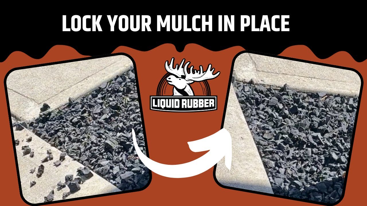 How To Lock Your Mulch in Place with Liquid Rubber Mulch Glue - YouTube