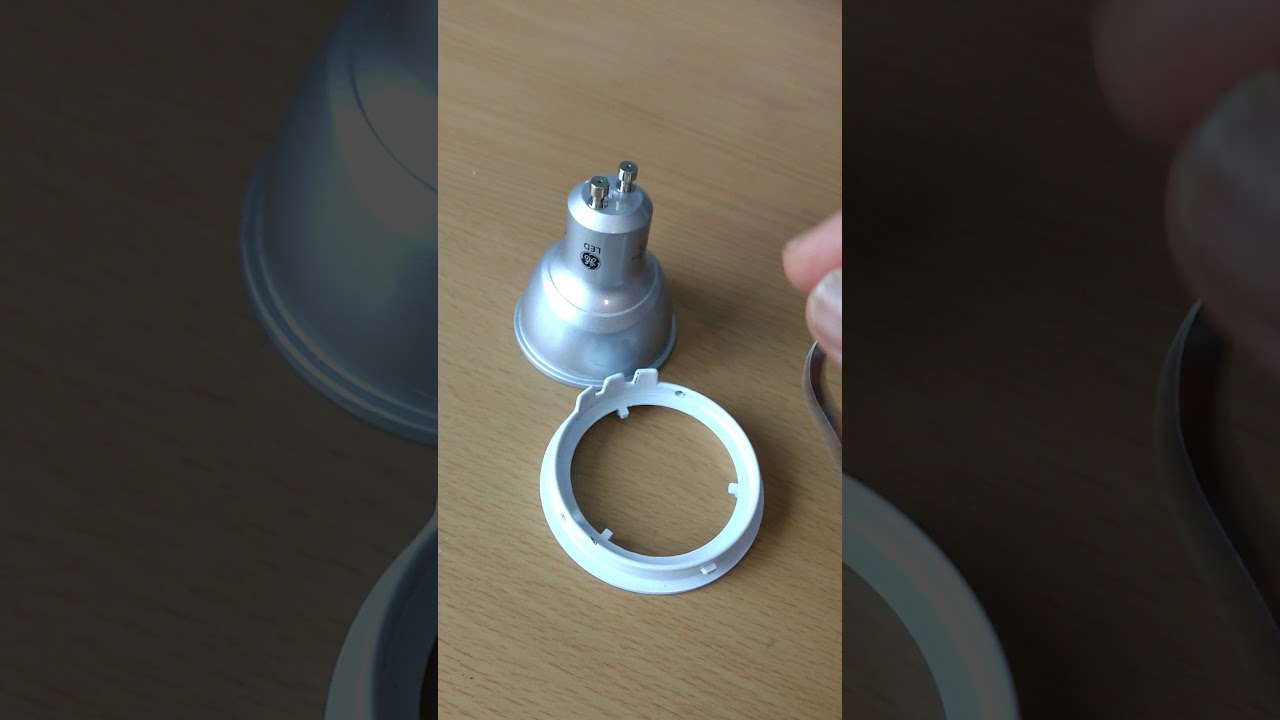 Replacing a GU10 bulb (GE 6.3 watts) into the ceiling - YouTube