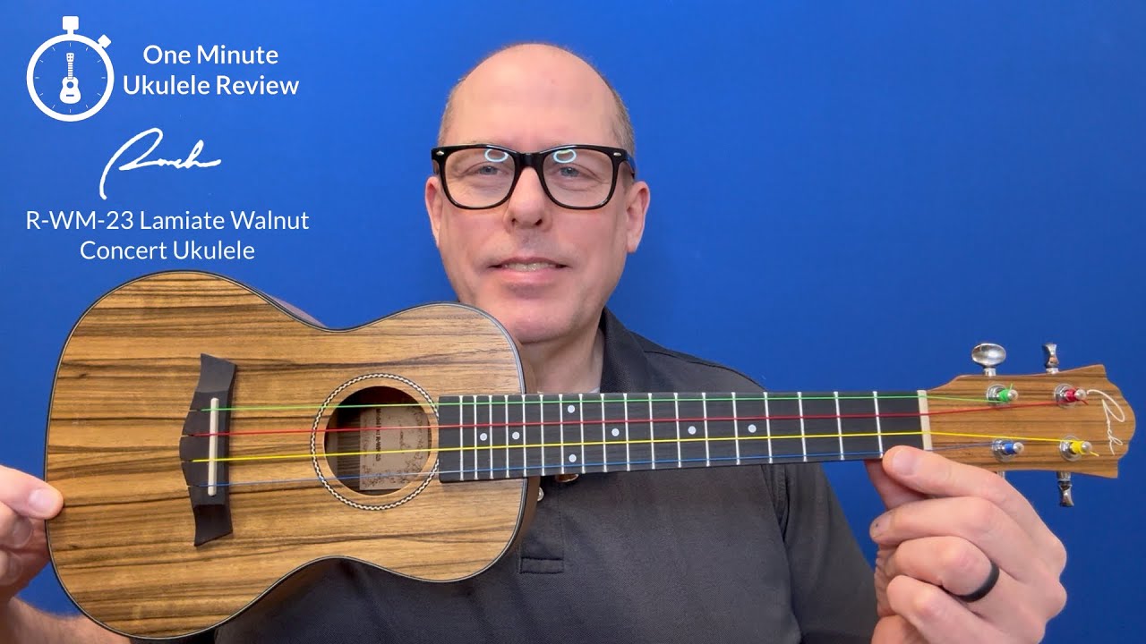 One Minute Ukulele Review: Ranch R-WM-23 Laminate Walnut Concert ...