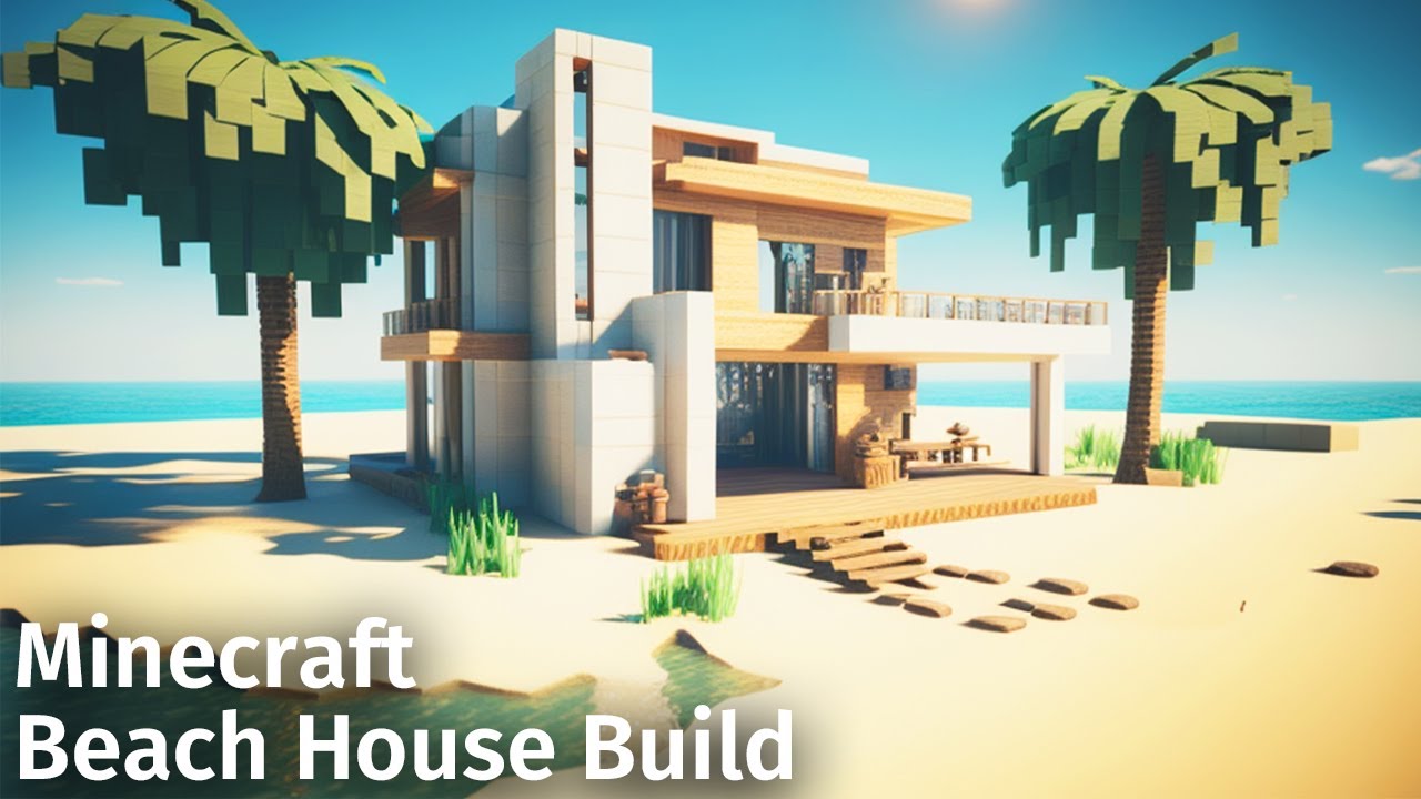 Using AI To Create This Beach House Minecraft Base - YouTube