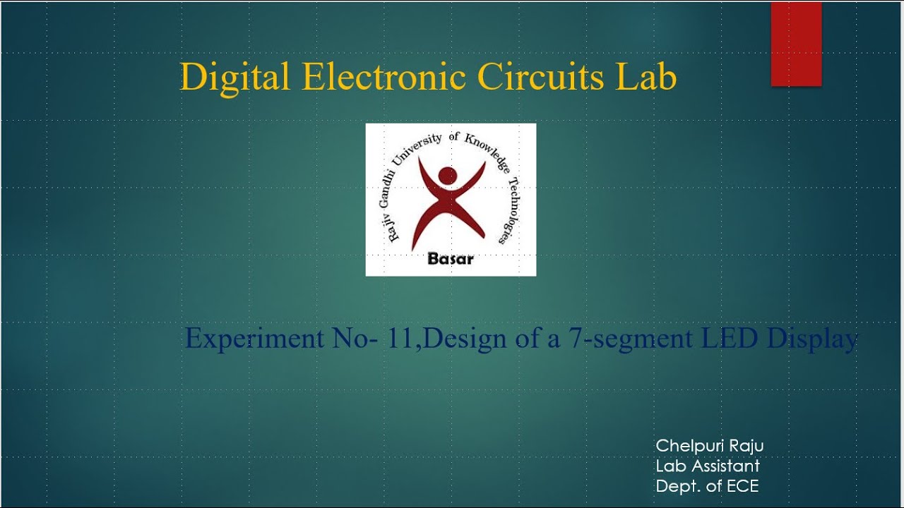 Experiment No -11, Design of a BCD to SEVEN Segment LED Display - YouTube