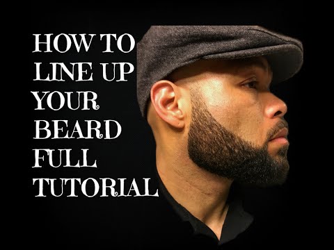 How to line up your beard (Full Tutorial) Beard Shaping - YouTube