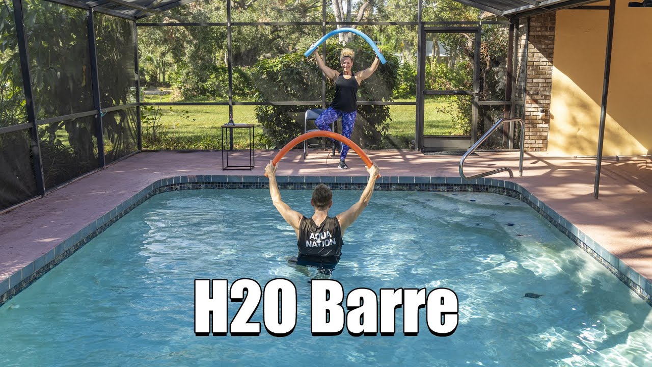 Aqua Barre Workout with Noodle and Pool Wall - YouTube