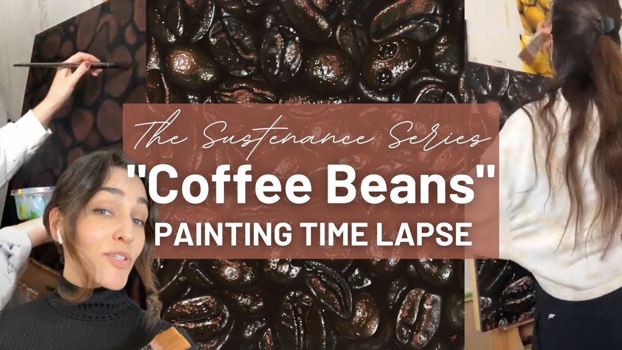 The Sustenance Series #3 ☕️ | "Coffee Beans" acrylic painting 🎨 | Full ...
