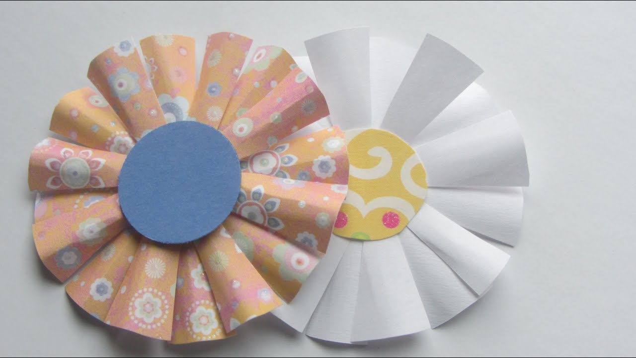 Scrapbooking Flower Paper Craft Embellishment - YouTube