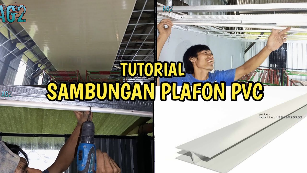 CARA MUDAH MENYAMBUNG PLAFON PVC || LIS H || PLAFON MODEL MIRING - YouTube