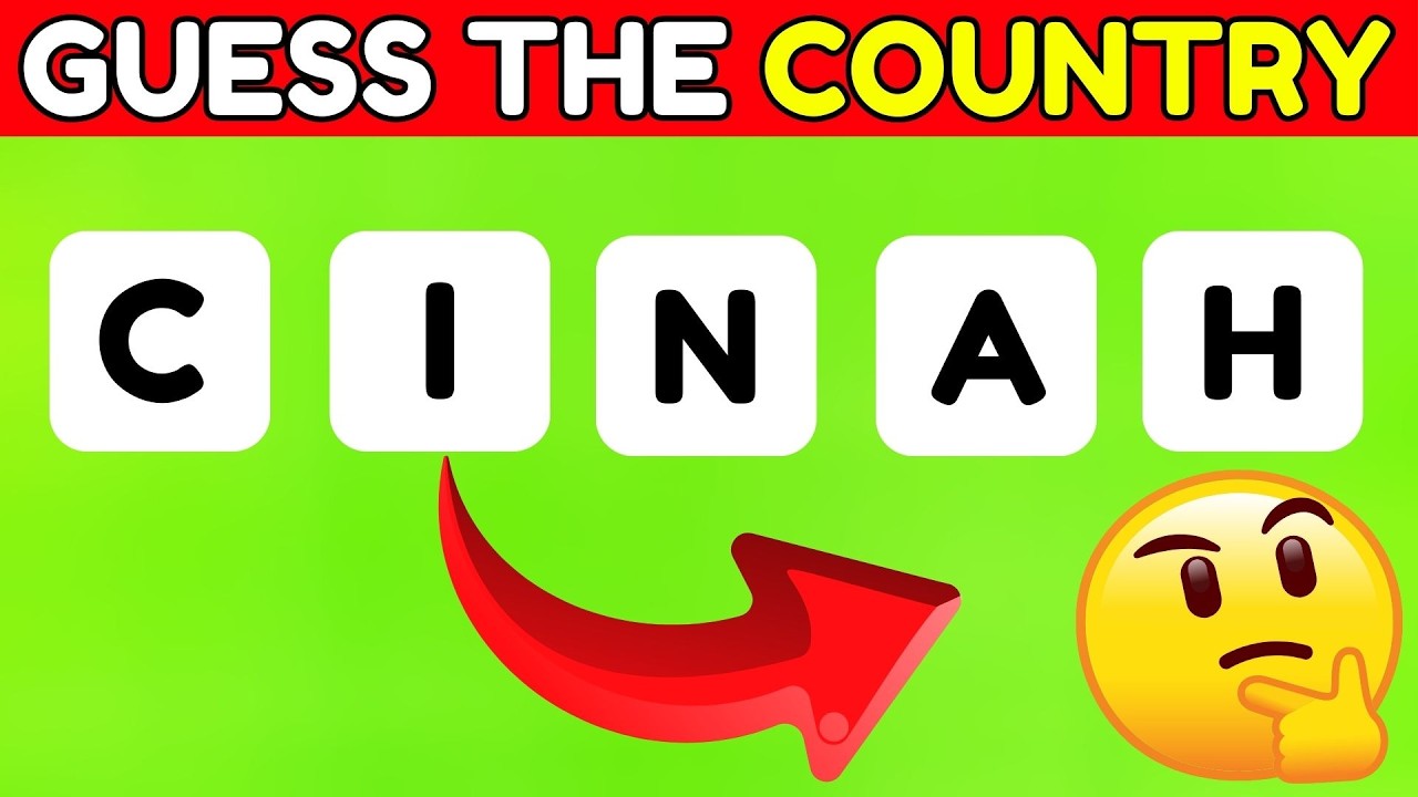 Guess the Country by its Scrambled Name | Country Quiz - YouTube